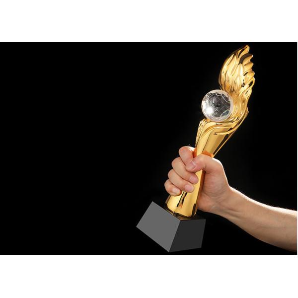 Quality Custom Made Resin Trophy Cup / Award Cups Trophies With Crystal Ball for sale