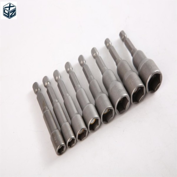 Quality 7mm*65mm*5PC Strong Magnetic Nut Driver Set with Clear Marks CRV Material for sale