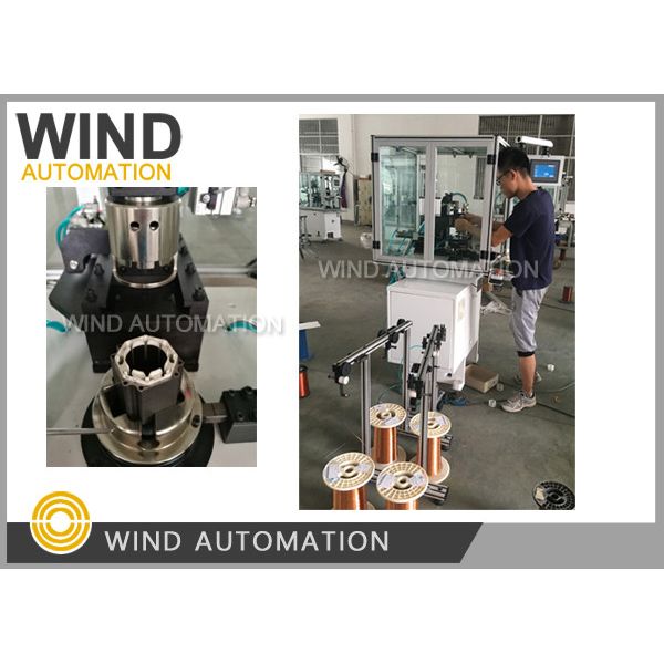 Eight Poles BLDC Stepping Motor Stator Winding Machine With Two Needles ...