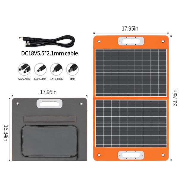 Quality Portable Folding Solar Panel for Laptops Support OEM Order and 23% Panel for sale