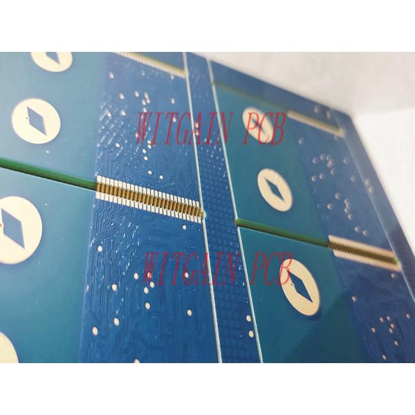 Quality 6 Layer Half Hole PCB FR4 Material 2.0MM Board Thickness Blue Solder Mask for sale