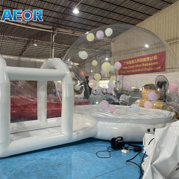 Quality transparent inflatable bounce bubble house fun dome bubble house with balloon for sale