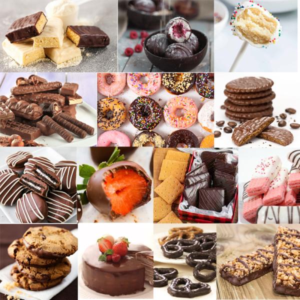 Quality PE8 Commercial Fan Cooling Chocolate Enrober Machine Donut 3.2m Tunnel for sale