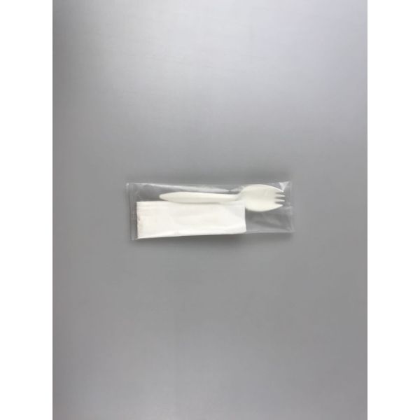 Quality Custom Logo Biodegradable Flatware Disposable Spork with Individual Wrapping and for sale