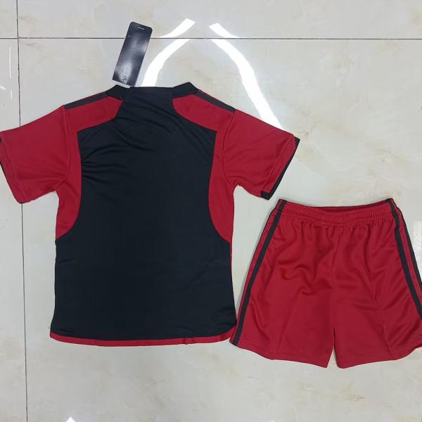 Quality Red Kids Soccer Jerseys Custom Name Football Shirts for sale