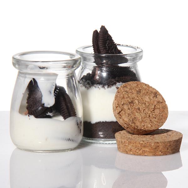 Quality Customized Shape Glass Pudding Jars 200ml Vacuum Sealing for sale