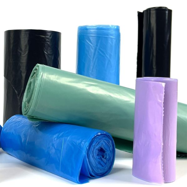 Quality Offset Printing Surface Handling LDPE Plastic Trash Bag on Roll for Beige Garbage Can for sale