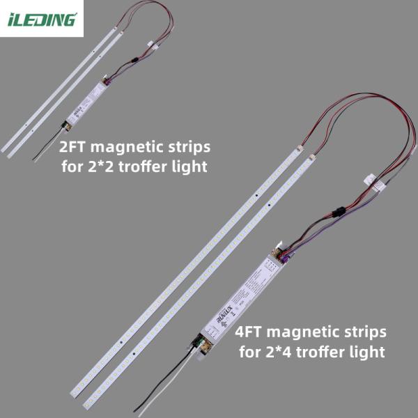 Quality Office Replace Tube 2FT Led Magnetic Light Troffer Linear retrofit Kit 20W for sale