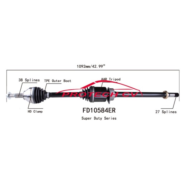 Quality Ford Explorer CV Joint Forging Cold Grinding Process Cv Boot Assembly for sale