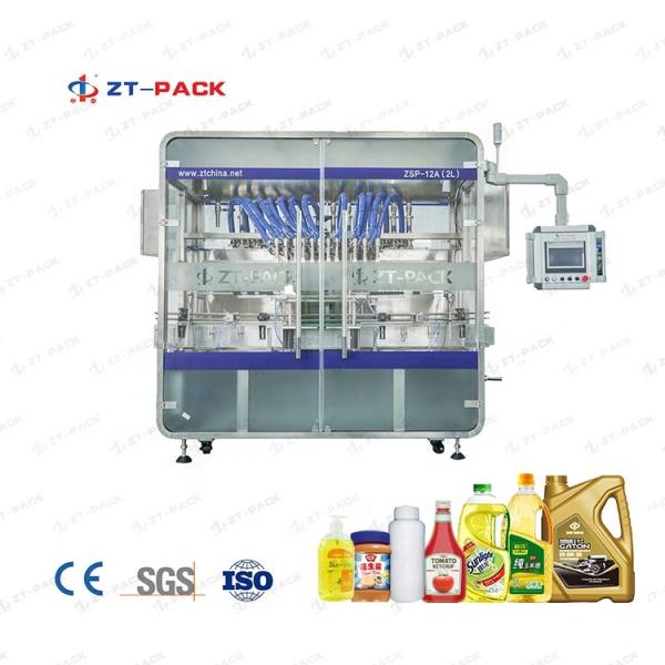 Quality Linear Lubricant Filling Line 100ml Sus304 High Speed Bottle Filling Machine 6-16 Head for sale