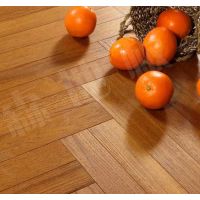 Quality Burma Teak Herringbone Engineered Wood Flooring with 1000 psi Janka Hardness for sale