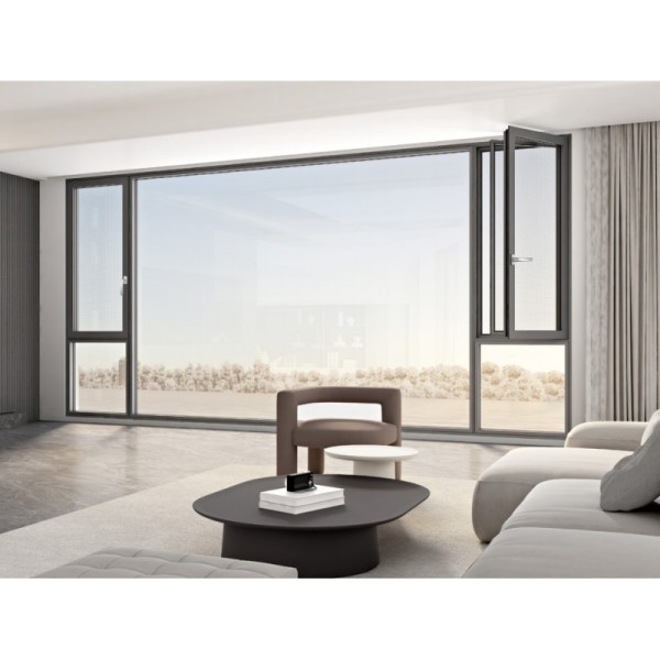 Quality Secure Aluminum Swing Window with Tempered Insulated Glass and Multi-point Locking System for sale