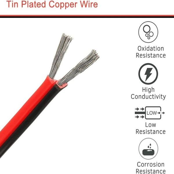 Quality Flexible Wire Ext 2pin 2 Color Red Black Cable for LED Strips Extension for sale