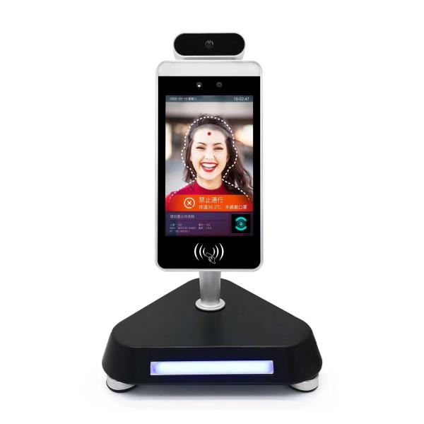 Quality 4 Cores CPU Face Recognition Thermometer Access Terminal Smart 8 Inch IPS LCD for sale