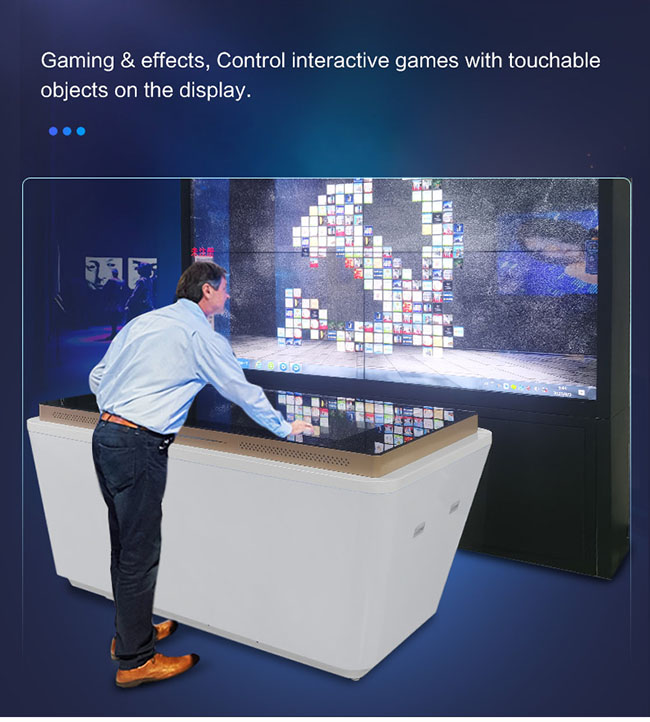 55 Inch Windows LCD Touch Screen Monitor Display Game Table, Golden Object Recognition