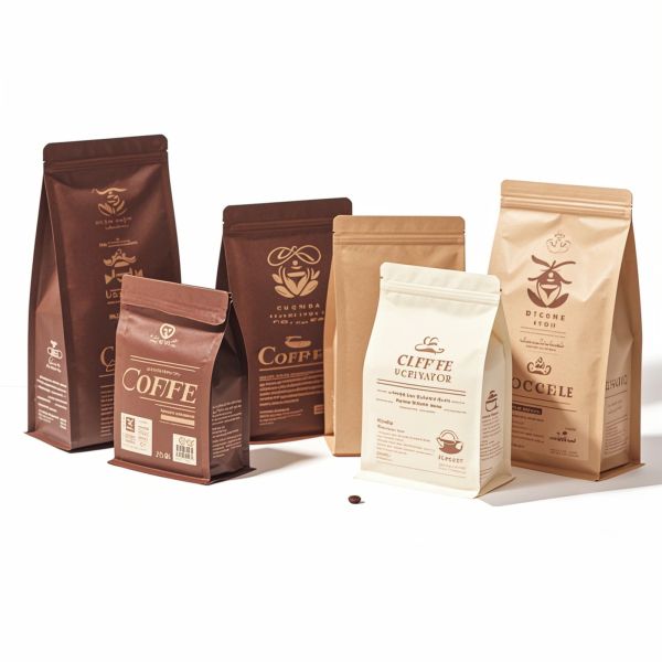 Quality Custom Printed Eco Friendly Kraft Coffee Bag Coffee Package Bag Custom Print for sale