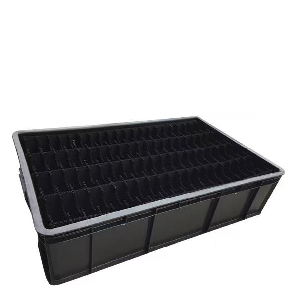 Quality ESD OEM Anti Static Container Plastic Custom Pallet Circulation Black for sale