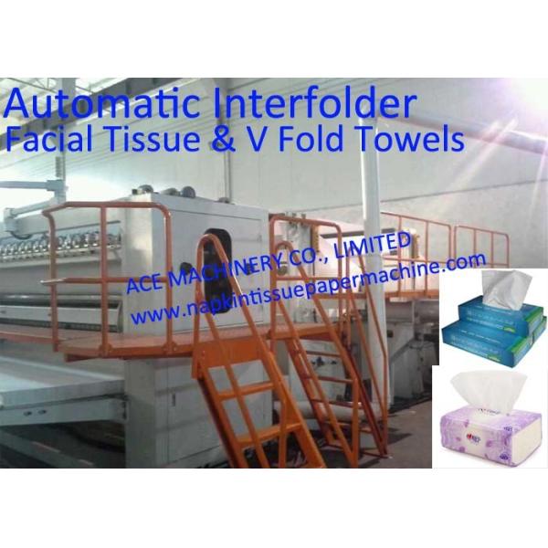 Quality Rubber Embossing Full Automatic Facial Tissue Machine With Auto Transfer for sale