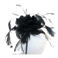 Quality Handcrafted Dyed Ostrich Feather Flower Mount with Headband for sale