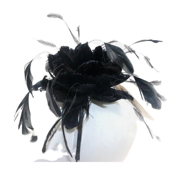 Quality Handcrafted Dyed Ostrich Feather Flower Mount with Headband for sale