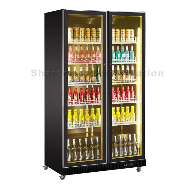 Quality 750L Commercial Upright Freezer Glass Door Beer Refrigerator For Bottles for sale