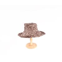 Quality Big Brim Zebra Print Organic Cotton Bucket Hat for sale