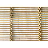 Quality Paint Copper SS316L Cable Rod Woven Mesh Antifire Building Cladding for sale
