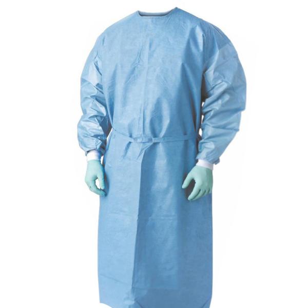 Quality Knitted Cuff Waterproof Medical Disposable Protection Suit Non Woven Surgical for sale