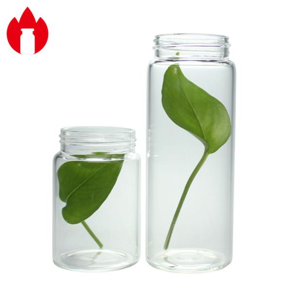 Quality 50ml 100ml 150ml Wide Mouth High Borosilicate Glass Bottle Jar Container for sale