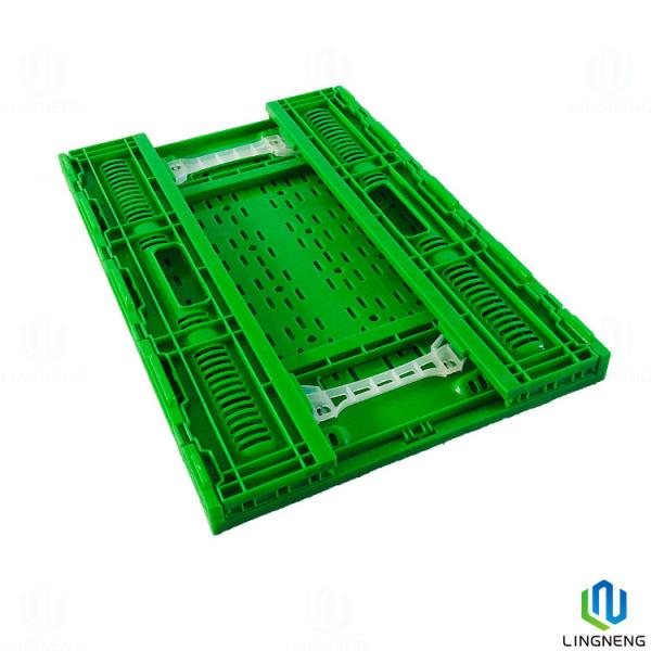 Quality 27L Lightweight Folding Crate Box Vegetable Fruit Turnover Mesh Crate With for sale