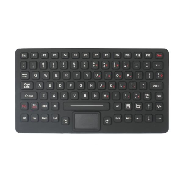 Quality IP65 Waterproof USB Interface Silicone Industrial Keyboard With Touchpad for sale