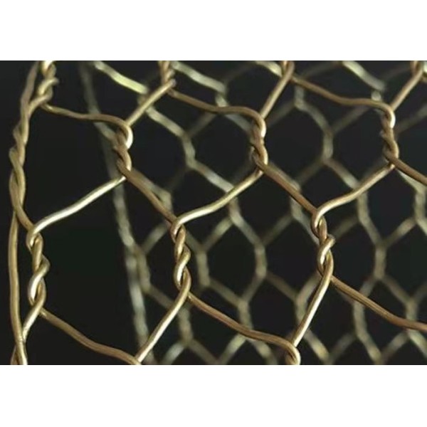 Quality Brass / Copper Hexagonal Wire Mesh 0.5-2m Width For Protection for sale