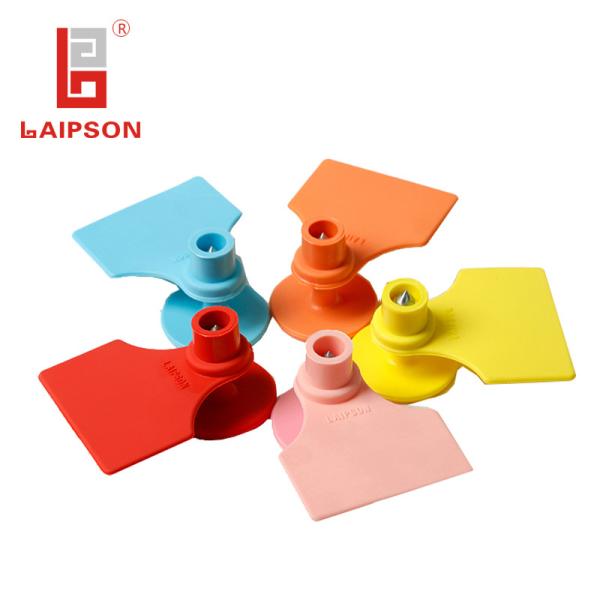 Quality 48*41mm Animal Small Ear Tags , RFID Electronic Tag 5 Colors Available for sale