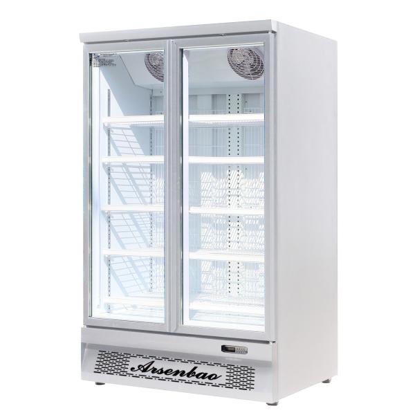 Quality Double Door Commercial Restaurant Refrigerator 1350W Anti Collision for sale