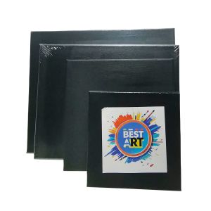 Quality Customizable Black Stretched Blank Black Stretched Painting Canvas Boards for sale