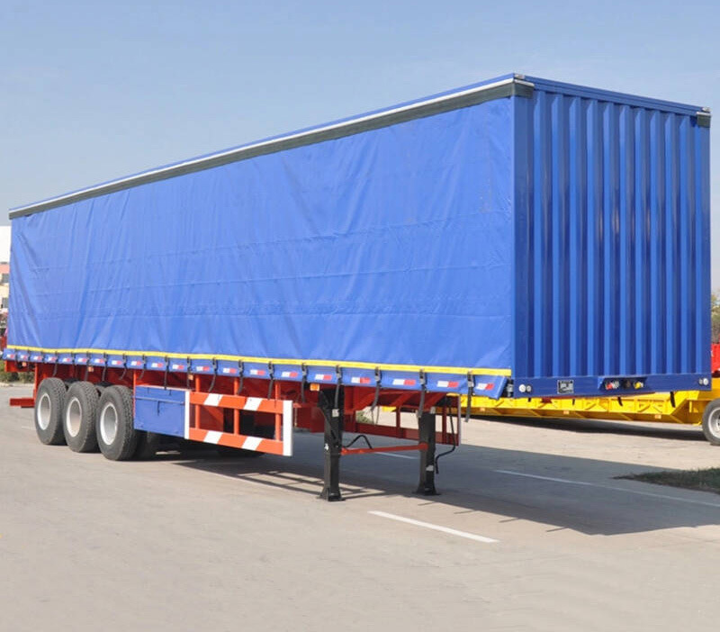 Robust Side Curtain Semi-Trailer Flatbed Trailer for Heavy and Oversized Loads