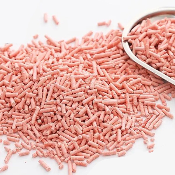 Quality Pink Tofu Sand Cat Soybean Fiber Nature Eco Cat Litter Highly Adsorbent for sale