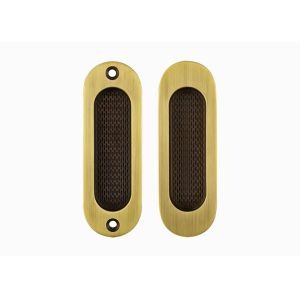Quality Modern Stripy Sliding Door Bathroom Handle Lock Set Keyless Push Pull Hidden for sale