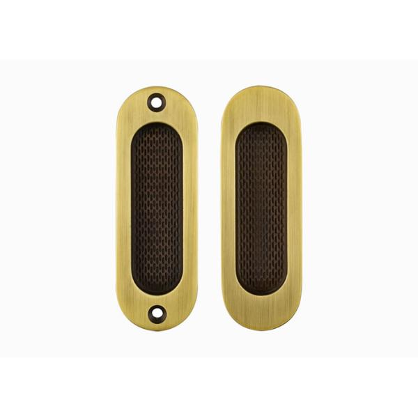 Quality Modern Stripy Sliding Door Bathroom Handle Lock Set Keyless Push Pull Hidden Handle for sale