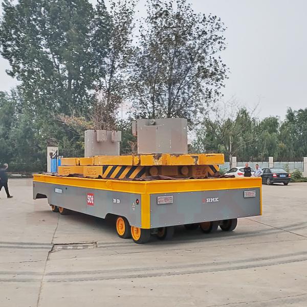 Quality 50 Tons Steerable Trackless Transfer Trolley Remote Control Mold Plant Battery for sale