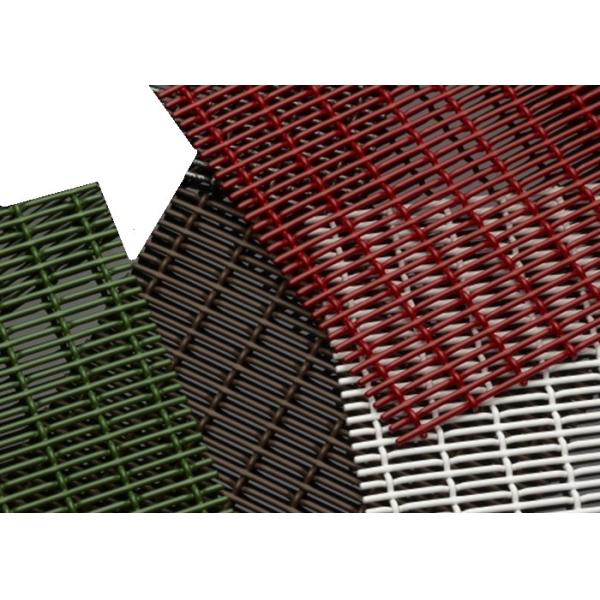 Quality PVC Colored Powder Coating Decorative Wire Mesh , 3D Wall Architectural Woven for sale