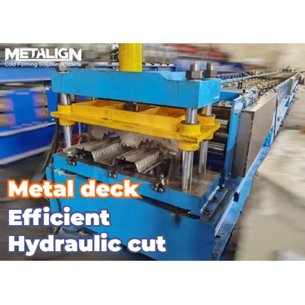 Quality 15m/Min High Speed Floor Deck Roll Forming Machine With Custom Embossing And Hydraulic Cutting for sale