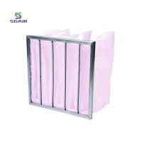 Quality Large Air Flow Fiberglass Pocket Filter Large Effective Filter Area for sale