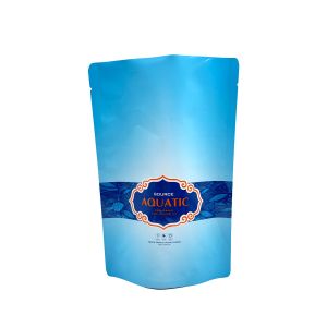 Quality Customized Aluminium Foil Coated Plastic Blue Stand Up Food Pouches 120microns for sale