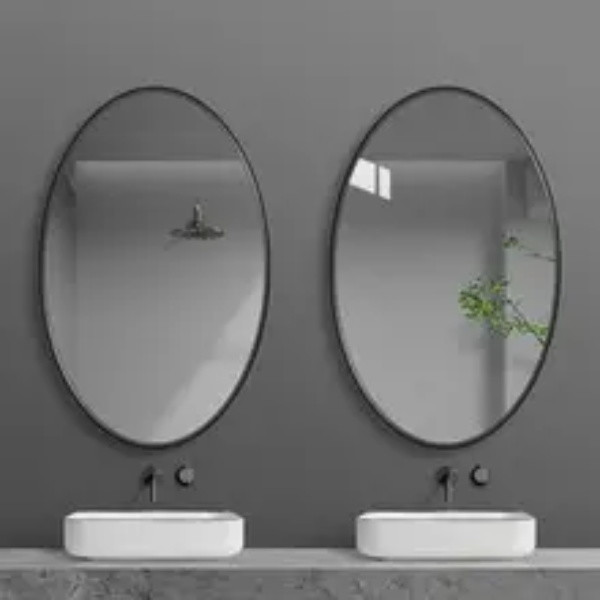 Quality Laminated Tempered Mirror Oval Commercial Mirrors For Bathrooms for sale
