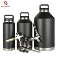 Quality Half Gallon 64oz Homebrew Beer Dispenser Thermo Bottle Growlers for sale