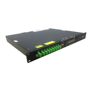 Quality 8 Port 1550 Catv Edfa Fiber Optic Amplifier 19dbm 2 Power Supply 1U Rack for sale