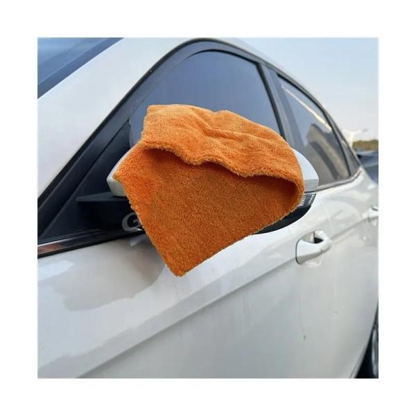 Quality 40x40cm 500gsm Microfiber Car Drying Towel Edgeless Coral Fleece for sale