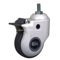 Quality E5744-77 Diameter 100mm Diameter Threaded Brake TPU Medical Caster for sale