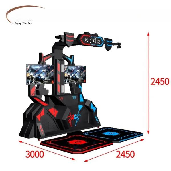 Quality 360 Vision VR Arcade Shooter 9D VR Game Machine Double Players Low Maintenance for sale